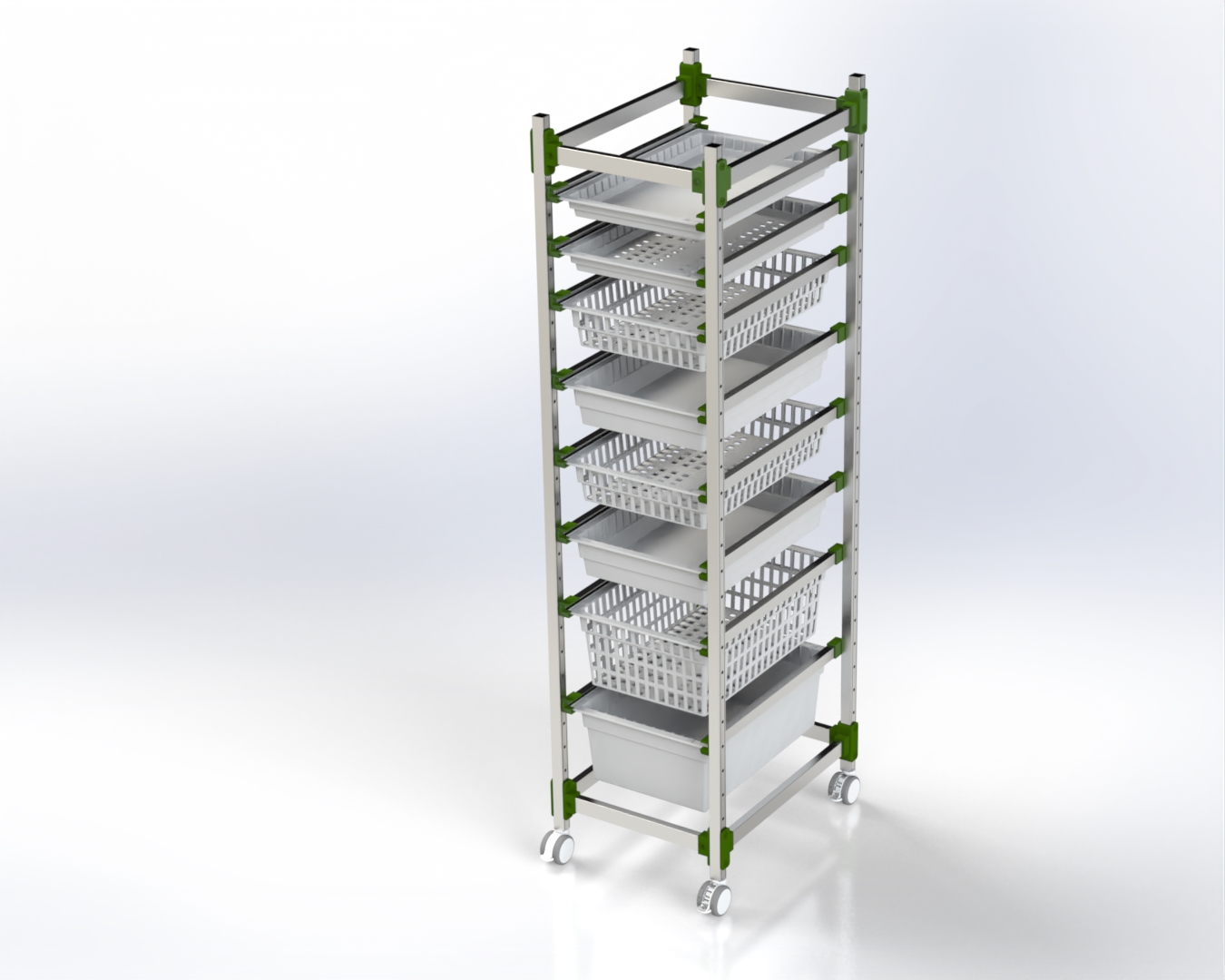 U Type, ISO Modular Mobile Open Rack – SEBA Gmbh