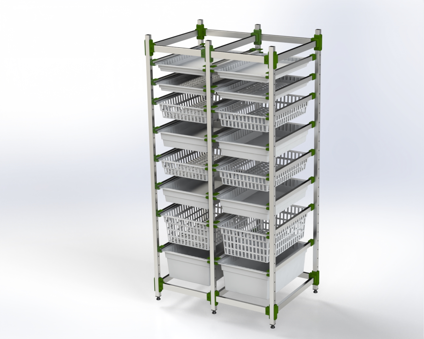U Type, ISO Modular Open Rack, Double – SEBA Gmbh